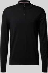 Daniel Hechter Strickpullover mit Stehkragen und Reißverschluss