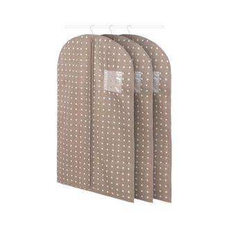 Compactor Rivoli Kleiders&auml;cke Set, 3 St&uuml;ck, 60x100 cm, Beige, Polyester