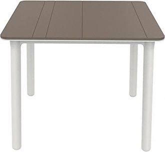 Resol Noa Quadratischer Tisch f&uuml;r den Innen- und Au&szlig;enbereich, 90 x 90 cm, f&uuml;r Garten, Terrasse, Balkon, Wohnzimmer, K&uuml;che, Esszimmer, Design, leicht, viels