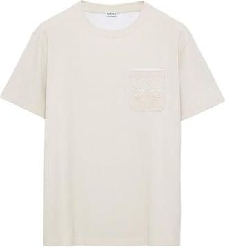 Loewe T-shirt &agrave; logo brod&eacute; en coton m&eacute;lang&eacute;