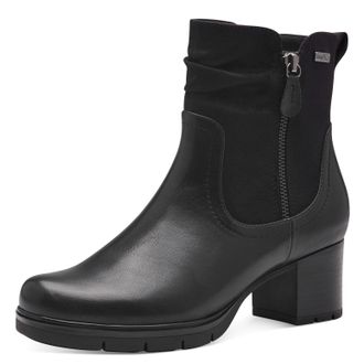 Jana Damen Stiefeletten mit Absatz mit Rei&szlig;verschluss Vegan, Schwarz (Schwarz1), 39 EU