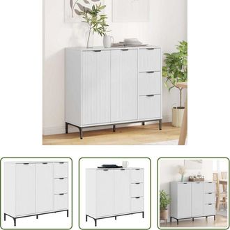 vidaXL vidaXL Aufbewahrung - Sideboard Hochglanz Wei&szlig; 89,5 x 33 x 82 cm Holzwerkstoff