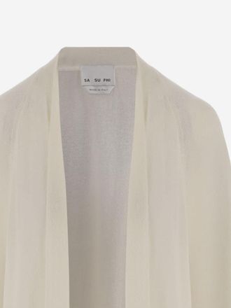 SA SU PHI Cashmere and Silk Knit Cardigan - White