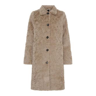 Notyz Langer Kunstfellmantel - - Coats - Damen - Grau - XL