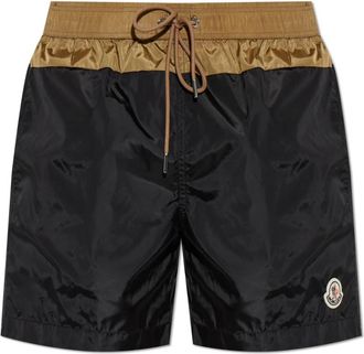 Moncler Homme, Maillots de bain, Noir, Taille: L Short de bain avec &eacute;cusson logo