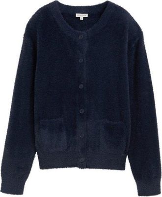 Tom Tailor Fleecejacke Plüschjacke Weiches Federgarn für besonders flauschiges Tragegefühl