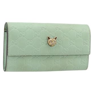Gucci Pre-owned Guccissima Wallet - - Pre-owned - Damen - Gr&uuml;n - ONE SIZE