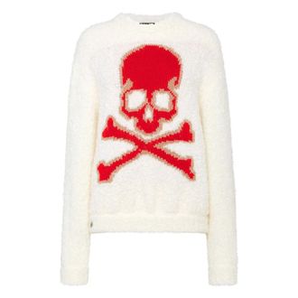 Philipp Plein Pullover Skull&Bones - - Knitwear - Damen - Wei&szlig; - M