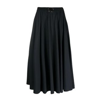 Herno Femme, Jupes, Noir, Taille: 38 FR Longue Jupe &agrave; Taille &Eacute;lastique