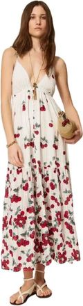 Twinset Femme, Robes, Multicolore, Taille: 36 FR Cherries Maxi Dress