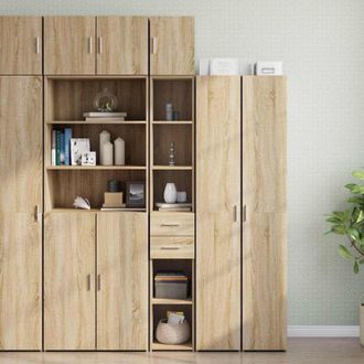 vidaXL Armoire de rangement mince ch&ecirc;ne sonoma 30x42,5x225 cm - Vidaxl