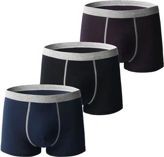 Generic Boxer pour homme ultra absorbant pour incontinence, sous-v&ecirc;tement absorbant, lavable, confortable, anti-fuite, r&eacute;utilisable, 3 pi&egrave;ces - B, 3XL