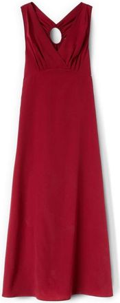 Motivi Femme, Robes, Rouge, Taille: 40 FR Longue robe en cr&ecirc;pe de Chine avec anneau