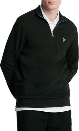 Lyle & Scott Homme Sweat-Shirt Bouclé À Quart De Zip, Jet Black, L