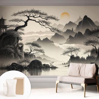 Tulup Carta Da Parati Non Tessuto - Di Alta Qualit&agrave; Per Il Soggiorno La Cucina - Tendenze Moderne - Vlies Ecologico Paesaggio Orientale 312x219 Cm