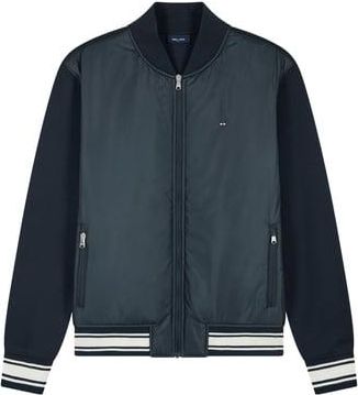 Eden Park Veste col teddy en coton m&eacute;lang&eacute;