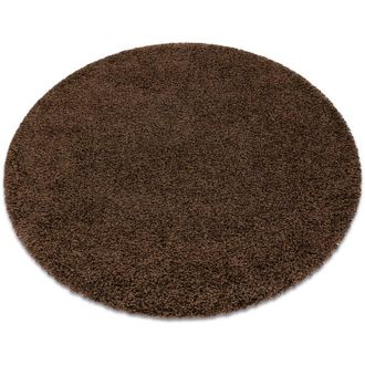 RugsX Teppich soffi Kreis shaggy 5cm braun brown rund 160 cm