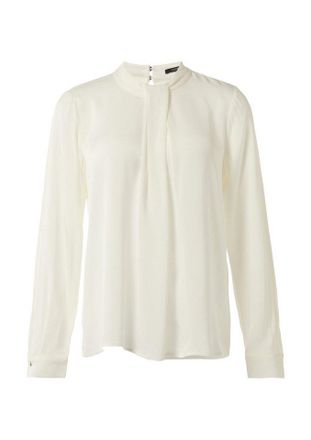 Comma Langarmbluse Bluse Bluse mit Falten-Detail