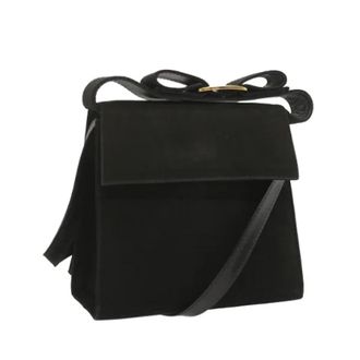 Ferragamo Pre-owned Wildleder handtaschen - - Pre-owned - Damen - Schwarzk - ONE SIZE