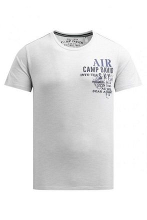 Camp David T-Shirt mit Streifen-Design und R&uuml;cken-Print