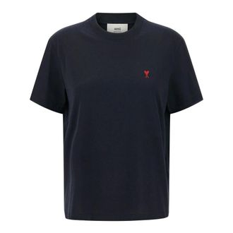 Ami Femme, Tops, Bleu, Taille: 42 FR T-shirt De Coeur