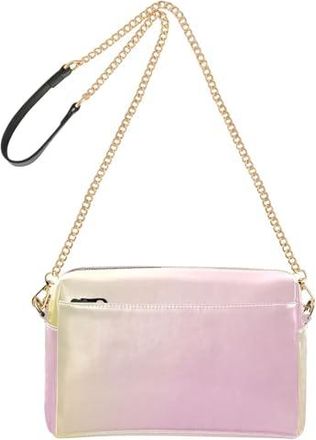 HMZXZ Sac à bandoulière dégradé flou pour femme, sac à main en cuir, petit sac à main, bandoulière abstrait
