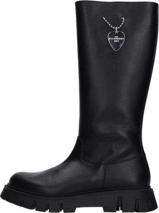 John Richmond Homme, Chaussures, Noir, Taille: 40 EU Leather Bottes