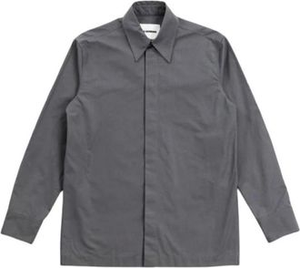 Jil Sander Homme, Chemises, Gris, Taille: 4XL Chemise en Popeline de Coton
