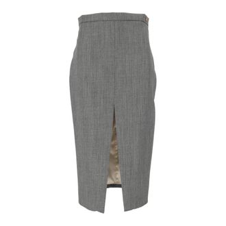 Elisabetta Franchi Gonna - Femme - Jupes - Gris - Taille: 38 FR