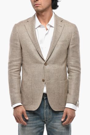 Corneliani Teilgef&uuml;tterter Blazer GATE Mit District-Check-Muster Corneliani