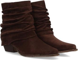 Shoes & Blues Bottines pour femme avec talon, &eacute;l&eacute;gantes et confortables, avec fermeture &eacute;clair et bout rond, pour toutes les occasions, caf&eacute;, 40 EU