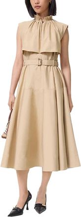 Burberry Cotton-Poplin Midi Dress - Beige