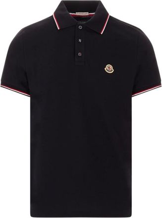 Moncler Homme, Tops, Bleu, Taille: XL Polo en Piqu&eacute; de Coton