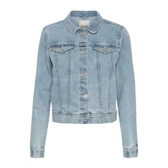 Ichi Ichi - Veste en Jean Bleu Clair Lav&eacute; - Femme - Vestes - Bleu - Taille: 46 FR