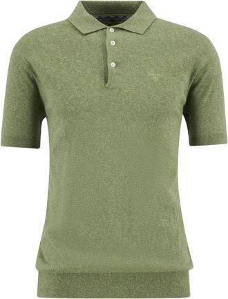 Barbour Homme, Tops, Vert, Taille: XL Polo Tricot&eacute; M&eacute;lange Lin Muston
