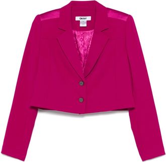DKNY blazer &agrave; coupe crop - Rose