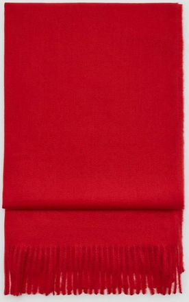 Mango &Eacute;charpe &agrave; franges rouge - Femme - Taille unique - MANGO