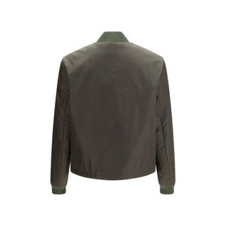 Prada Mens Bicolor Nylon Bomber Clothing
