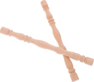 BESPORTBLE POPETPOP 2 St&uuml;ck Kleine Massive Holzs&auml;ulen aus Massivholz R&ouml;mische S&auml;ulen f&uuml;r Wohnraumdekoration Selbstgemacht Holzspindeln f&uuml;r Flur und Treppe Geschl