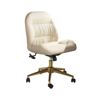 Generic Drehbarer Leder-Heimb&uuml;rostuhl - 360&deg; Ergonomisch Verstellbarer Schreibtischstuhl Mit Lordosenst&uuml;tze for Schlafzimmer, Arbeitszimmer Und Schminktisch(O