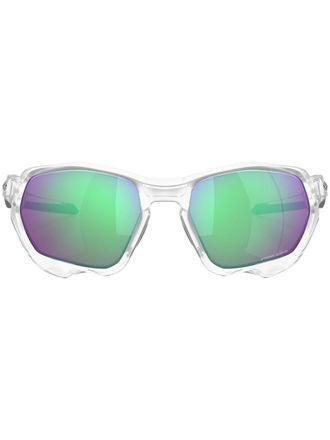 Oakley lunettes de soleil Plazma &agrave; verres miroir - Blanc
