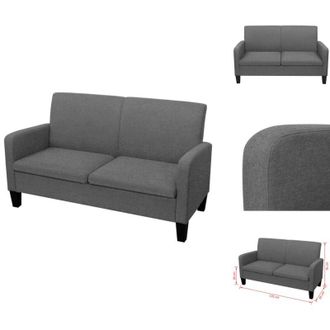vidaXL 2-Sitzersofa 135 x 65 x76 cm Dunkelgrau - 2-Sitzer Sofa - Grau Sofa - Wohnzimmersofa - Sofa Dunkelgrau - Gem&uuml;tliches Sofa
