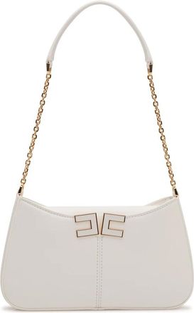 Elisabetta Franchi Femme, Sacs, Beige, Taille: ONE Size Sac port&eacute; &eacute;paule avec d&eacute;tail logo