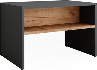 Vicco Schuhbank Orlando, Sitzbank mit Stauraum, Anthrazit/Goldkraft Eiche, 60 x 60 cm