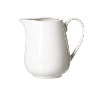 Ritzenhoff & Breker Volos Krug 1,2 Liter, Servierkrug mit moderner Formsprache, Klassisches Serviergeschirr, Steinzeug, Weiß