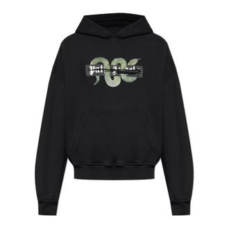 Palm Angels Snake Zip Box Logo Hoodie - - Sweatshirts & Hoodies - Herren - Schwarzk - 2XL