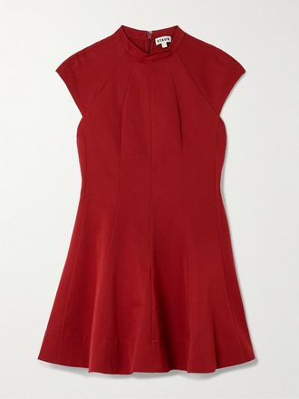Staud Ellie Minikleid Aus Faille Aus Einer Baumwollmischung - Rot