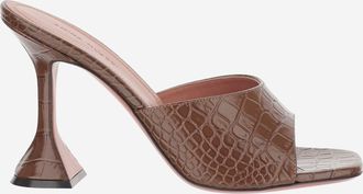 Amina Muaddi Sandales en cuir Lupita