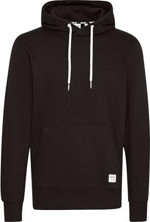 Solid SDChap Sweat &agrave; capuche pour homme avec cordon de serrage Poche kangourou Poignets c&ocirc;tel&eacute;s D&eacute;tails de l&eacute;tiquette Coupe droite, True Black (194008), XL