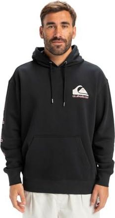 Quiksilver Pull en Polaire Omni Logo Hoodie Homme Noir XL